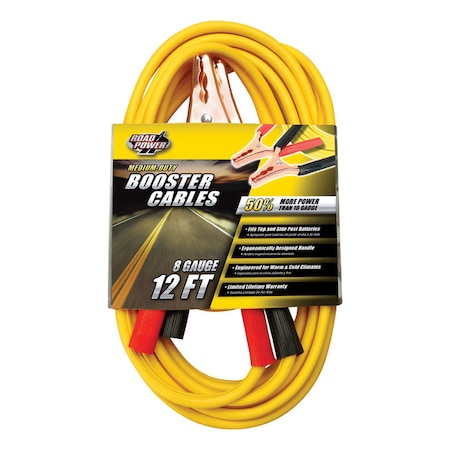 Southwire Coleman Cable 8 Ga. 12 ft. Booster Cable Top and Side Post ...