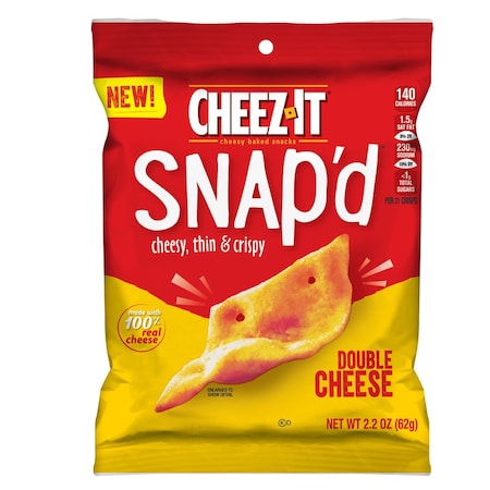 Cheez-It Cheez-It Snap'd Double Cheese Chips 2.2 oz Bagged 024100114238 ...