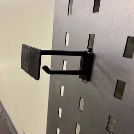 Wm Display Group 3 in. Black Plastic Power Wing Panel Hook Peg Hook ...