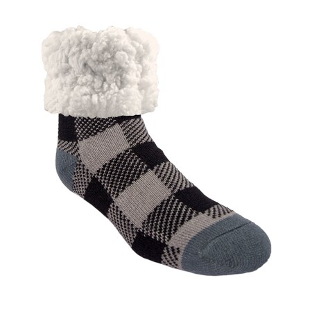 Pudus Unisex Lumberjack One Size Fits Most Slipper Socks Gray LJ-GRY-C ...
