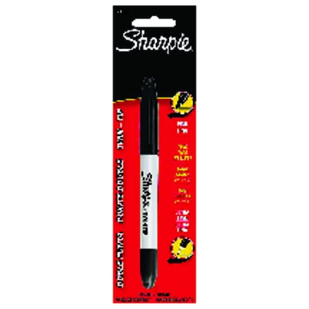 Sharpie Twin Tip Black Ultra Fine Tip Permanent Marker 32101 | Zoro