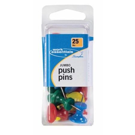 Acco Assorted Push Pins , 25PK S7071759 | Zoro