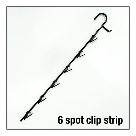 Retail First 17 in. Black Metal 6 Spot Clip Strip 10 pk 41268 | Zoro