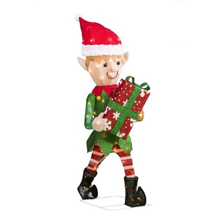 Celebrations Incandescent Clear 37 in. Lighted Elf Yard Decor ...