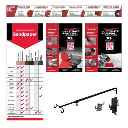 Retail First Inc 48 in. H X 7 in. W X 3 in. L Assorted Sandpaper ...