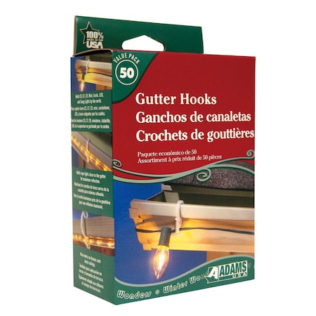 Adams Mfg Adams 2 in. Gutter Hooks 50 pk 2460-99-1645 | Zoro