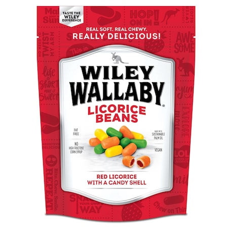 Wiley Wallaby Australian Style Outback Red Licorice Beans Chewy Candy ...