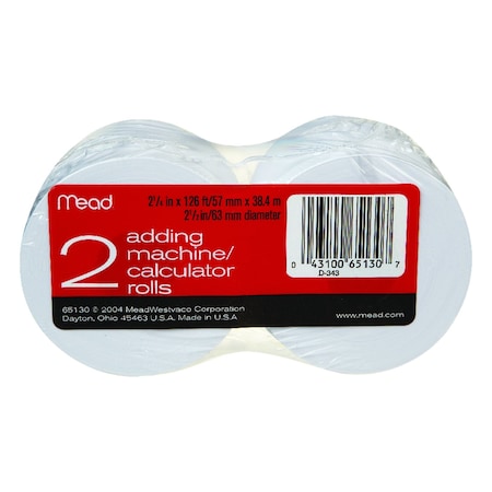 Mead Mead Calculator Paper 2-1/4 in. W X 126 ft. L 1 ply 65130 | Zoro