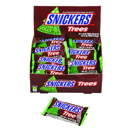 Snickers Holiday Christmas Tree Milk Chocolate Caramel Peanut Candy Bar ...