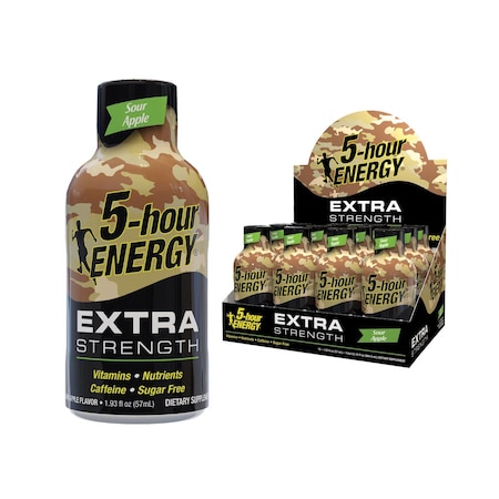5 Hour Energy 5-hour Energy Extra Strength Sugar Free Sour Apple Energy ...