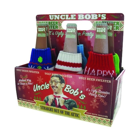 Uncle Bobs Uncle Bob's Assorted Polyester Ugly Bottle Sweater X-BEER | Zoro