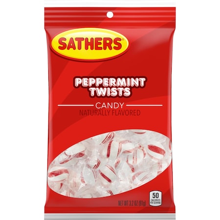 Sathers Peppermint Twists Soft Mint Candy 3-3/16 oz 06771 | Zoro