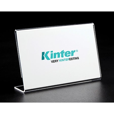 Kinter Clear Plastic Counter Slant Back Sign Holder 5-1/2 in. H X 1-7/ ...