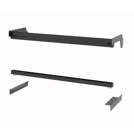 Single Track Kit EBSCO 3 in. H X 7 in. W X 48 in. L Black Display Metal ...
