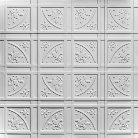 Ceilume Lafayette 2ft x 2ft White Ceiling Tile V3-LAF-22WTO | Zoro