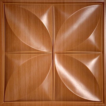 Ceilume Petal 2ft x 2ft Caramel Wood Ceiling Tile V1-PETAL-22CAR | Zoro