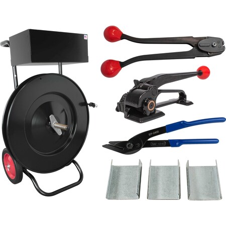 Encore Packaging Steel Kit Economy for 34 Steel Strapping, Open Seals ...