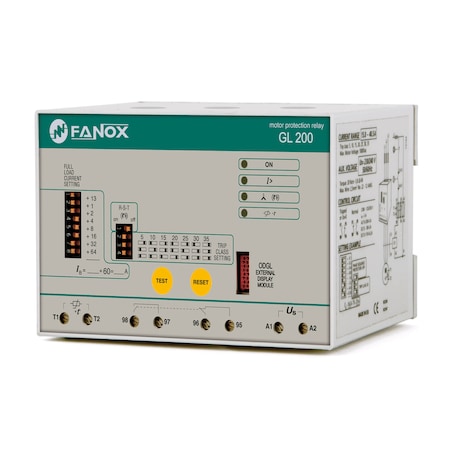 Fanox Integral 3-Phase Motor Protection Relay GL200, 50-115 hp 115Vac ...