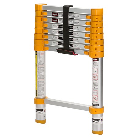 Xtend + Climb 8.5 ft Aluminum Telescoping Extension Ladder, 250 lb Load ...