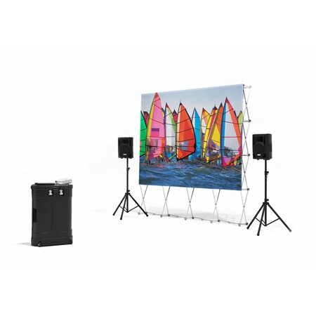 Backyard Theater Systems 16' Quickscreen Series w/Savi 720p projector ...