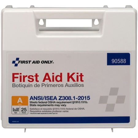 First Aid Only ANSI 2015 Compliant Class A Type I & II First Aid Kit ...