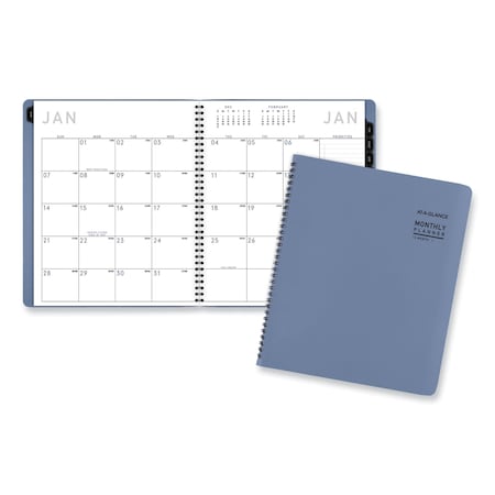 At-A-Glance Contemporary Monthly Planner, 11.38 x 9.63, Blue Cover, 12 ...