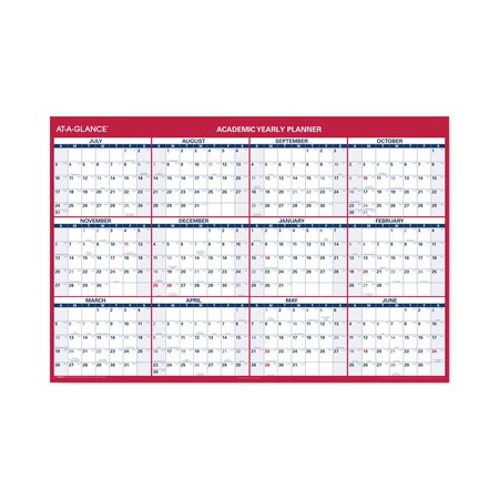 At-A-Glance Academic Erasable Reversible Extra Large Wall Calendar ...