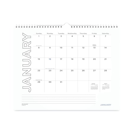 At-A-Glance Modern Core Wall Calendar, Modern Artwork, 15 x 12, White ...