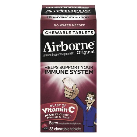 Airborne Immune Support Chewable Tablets, 32 Tablets per box 47865 ...