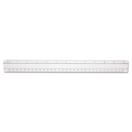 Westcott Ruler, 12", Plastic, Magnifying, Clear 15571 | Zoro
