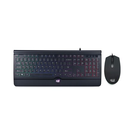 Adesso Backlit Gaming Keyboard and Mouse Combo, USB, Black AKB137CB | Zoro