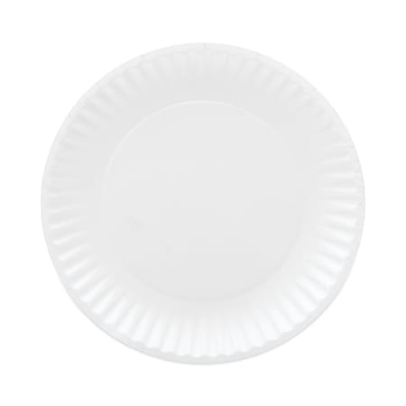 Ajm Packaging Coated Paper Plates, 6", White, Round, PK1200 CP6OAWH | Zoro