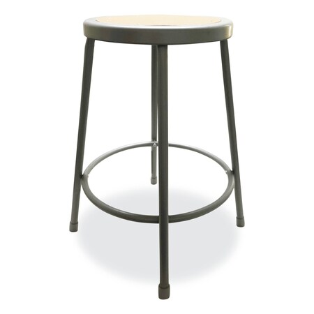 Alera Industrial Metal Shop Stool, 24" Seat Height, To 300 lbs., Brown ...