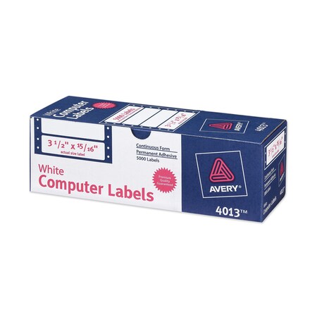 Avery Dot Matrix Printer Mailing Labels, Pin-Fed, 0.94x3.5, White ...
