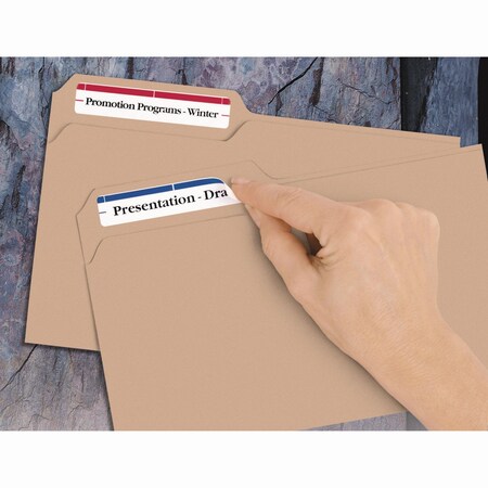 Avery Removable File Folder Labels with Sure Feed, 0.66 x 3.44, White ...