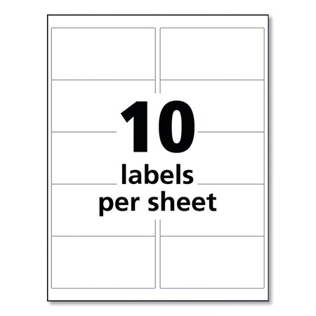 Avery UltraDuty Chemical Waterproof and UV Resistant Labels, 2x4, Wht ...