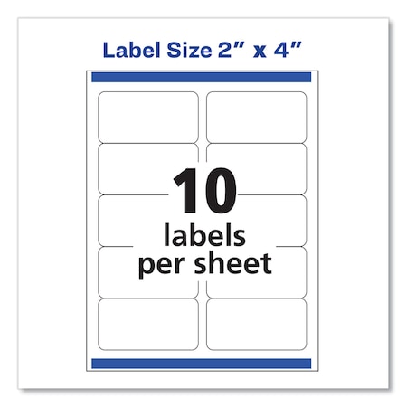 Avery Glossy Clear Easy Peel Mailing Labels, Inkjet/Laser, 2x4, Clear ...
