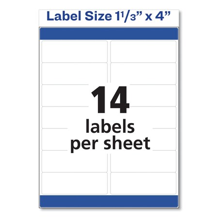 Avery Easy Peel White Address Labels w/Sure Feed, Inkjet, 1.33x4 ...