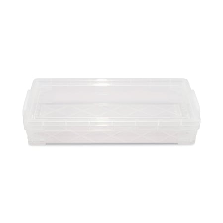 Advantus Super Stacker Pencil Box, Clear, 8 1/4 x 3 3/4 x 1 1/2 40309 ...