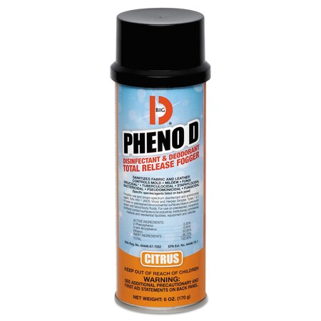 Big D Pheno D Aerosol Antimicrobial Deodorizer, Citrus, 6 oz, PK12 ...
