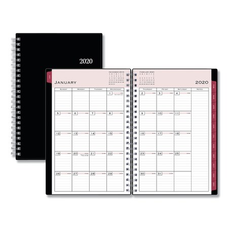 Blue Sky Red Weekly/Monthly Planner, Open Scheduling, 8 x 5, Black ...