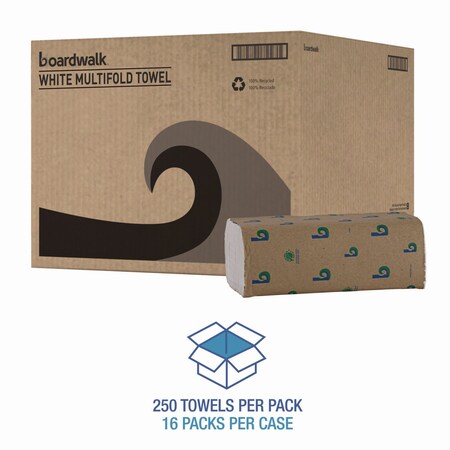 Boardwalk Boardwalk Multifold Paper Towels, 1 Ply, 250 Sheets, White ...