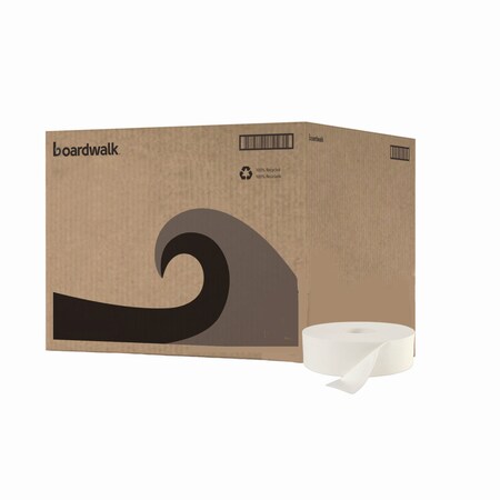 Boardwalk JRT Bath Tissue, Jumbo, Septic Safe, 2-Ply, White, 3.5" x ...