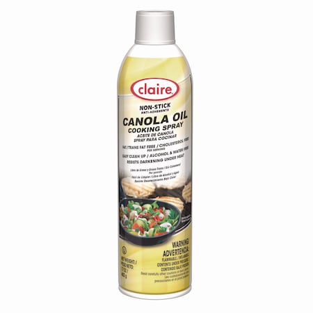 Claire Canola Oil Cooking Spray, 17 oz Aerosol Spray Can, 6PK ...