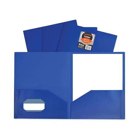 C-Line Products Two-Pocket Heavyweight Poly Portfolio Folder, 11 x 8.5 ...