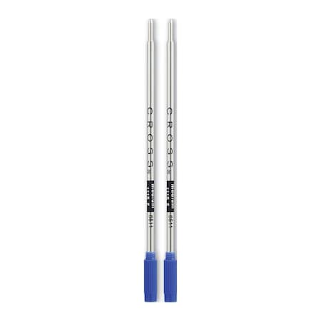 Cross Refills for Ballpoint Pens, Medium, Blue Ink, PK2 8511-2 | Zoro