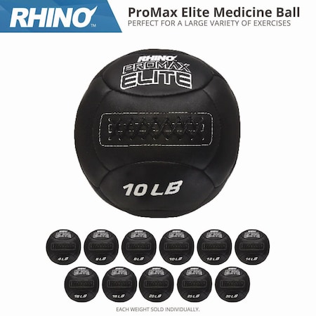 Champion Sports Rhino Promax Elite Medicine Ball, 20 lb, Black PRX20 | Zoro