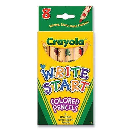 Crayola Write Start Colored Pencils, 5.33 mm, Assorted Lead/Barrel ...