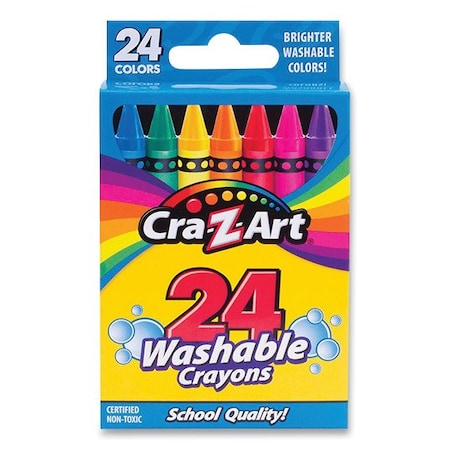 Cra-Z-Art Washable Crayons, 24 Assorted Colors 10222-48 | Zoro