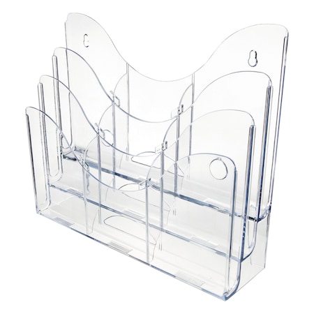 Deflecto Document Organizer, 6 Divider, 3 Tier, Clr 47631 | Zoro